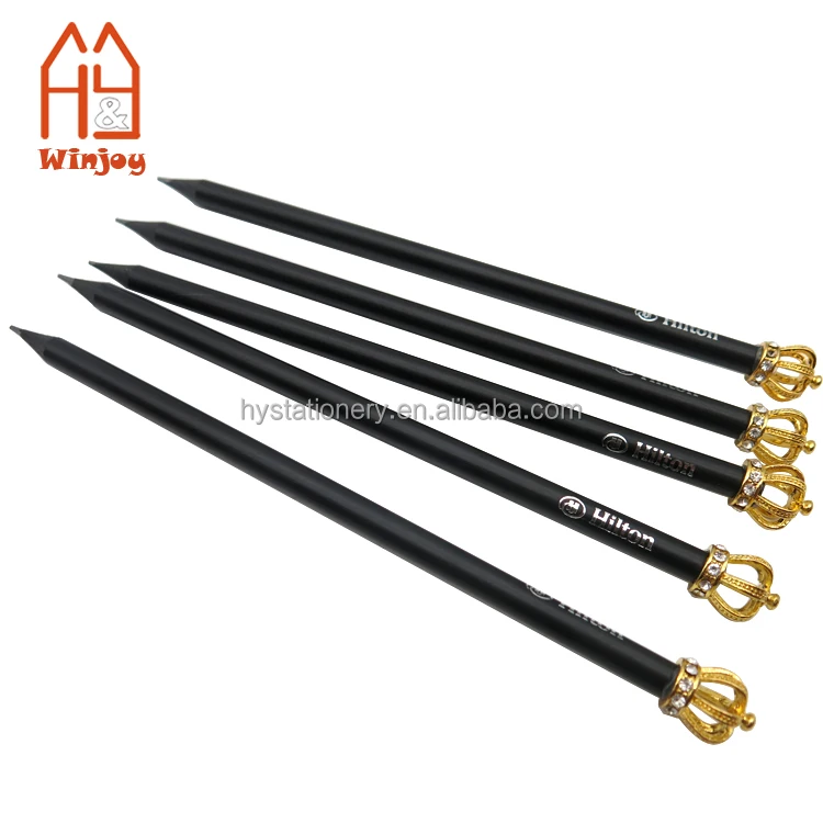 Custom 7 Inch #2 Hb Wooden Pencil,Pencil With Crown,Promotional Pencil ...
