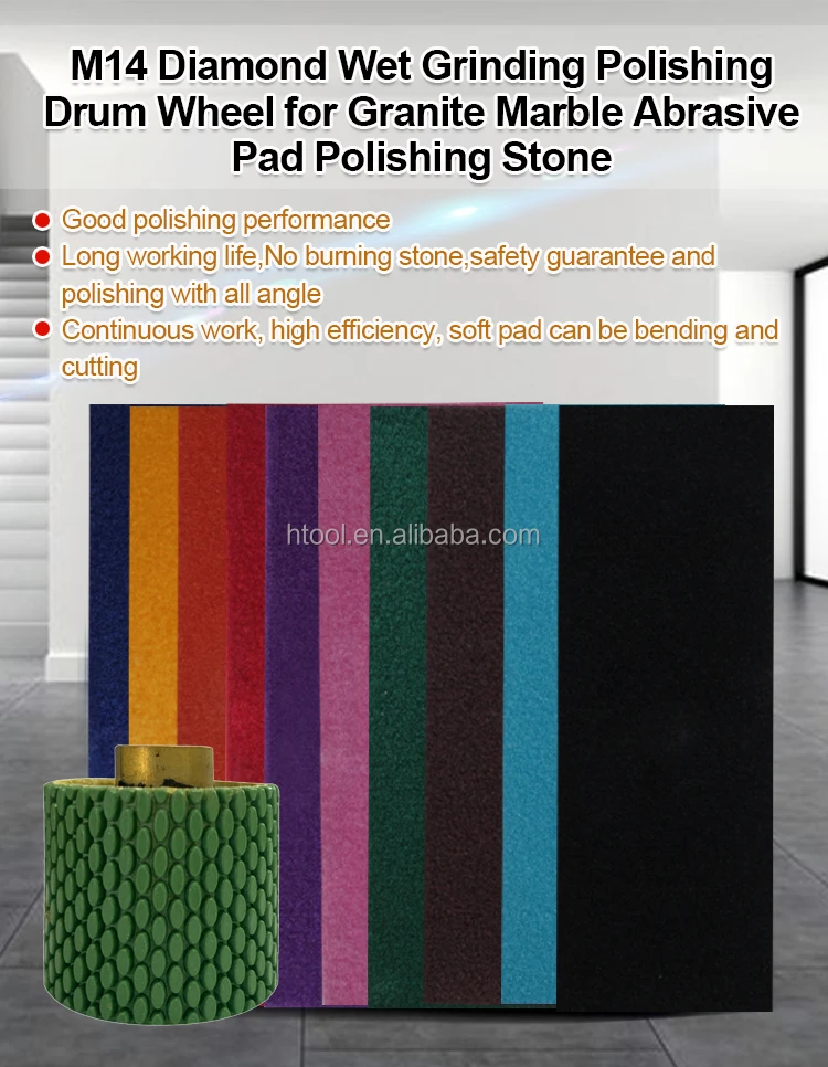 Dia50mm Resin Diamond Grinding Drum Rhombus Polishing Sheet Wheel ...