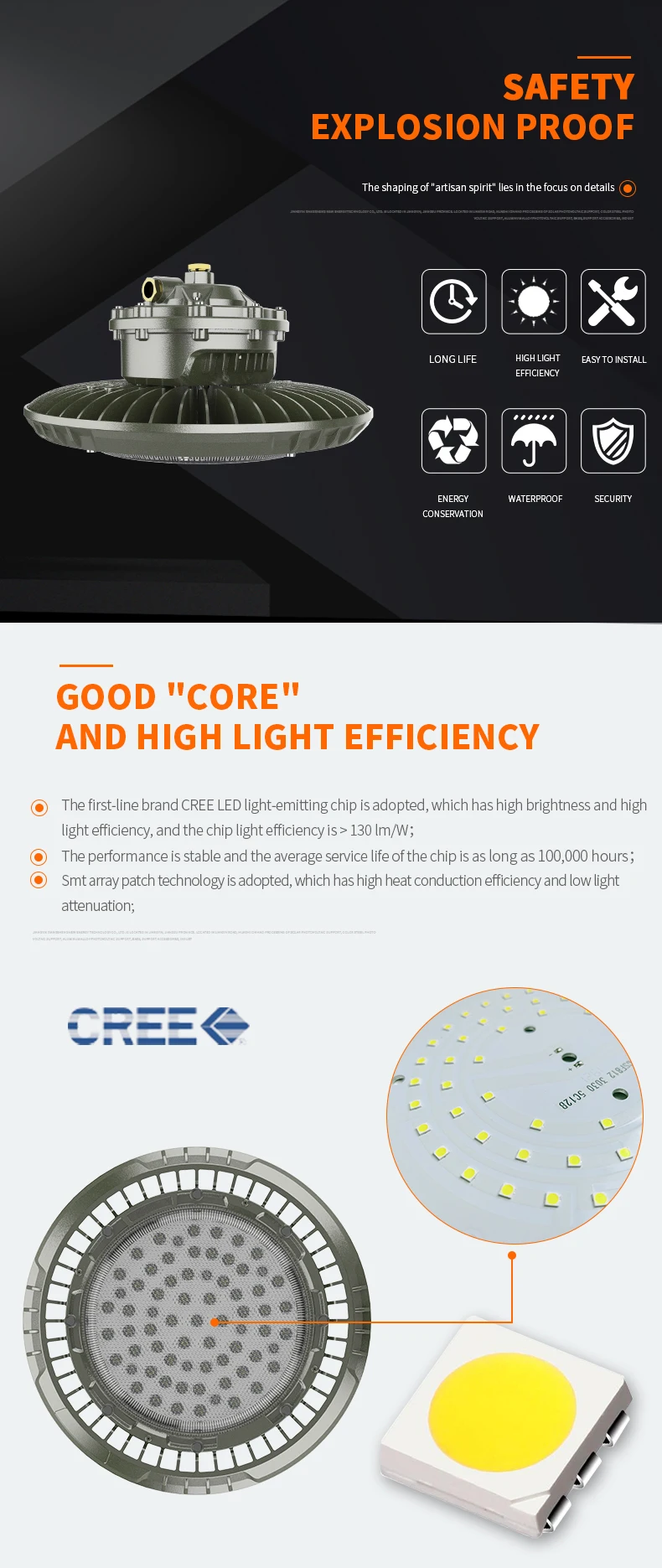 Atex 100w 120w 150w Explosion Proof LED Lighting for Factories