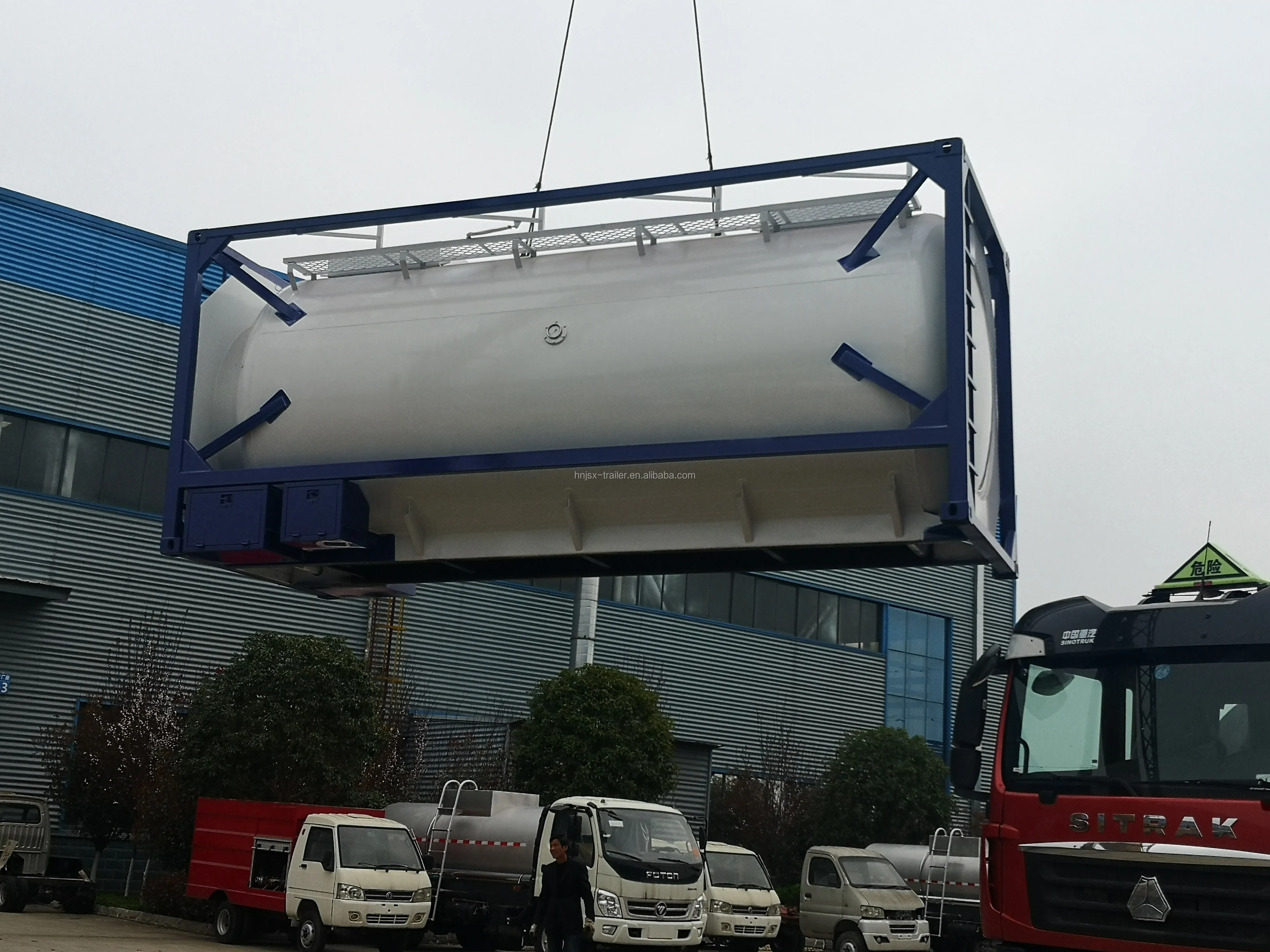 20ft Fuel Tank Container 25 Cbm Diesel Single-layer Carbon Steel Tank ...