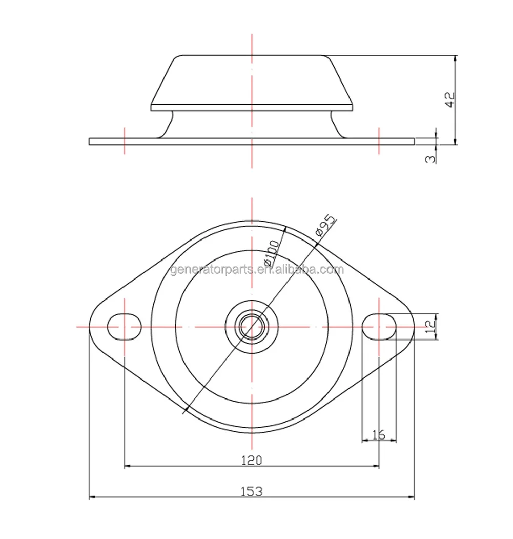 JIAKONG Genset Generator Shock Absorber ZYB-100 - Anti Vibration Mount
