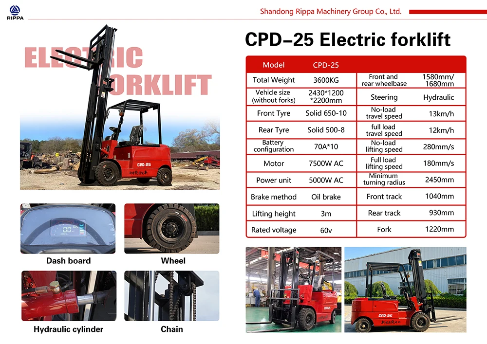Rippa Mini Telescopic Electric Forklift - 1.5 Ton to 3 Ton