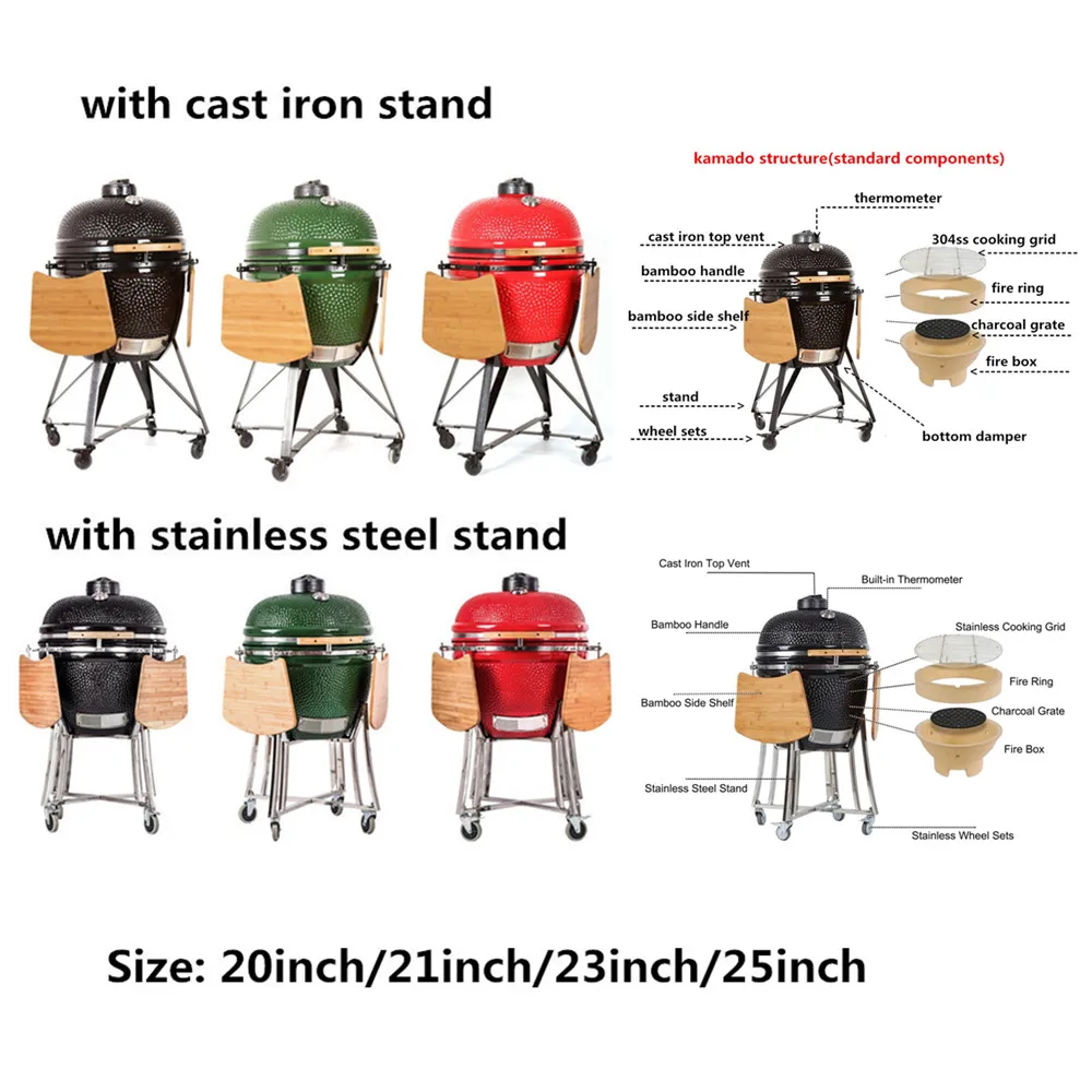 Ceramic Feet for Kamado Grill BBQ Accessories - Durable & Easy to Clean