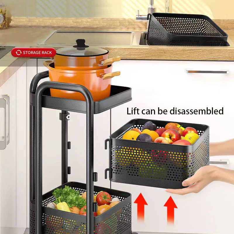 Kitchen Rotating Shelf 360 Degree Baskets - Multi-Functional Storage