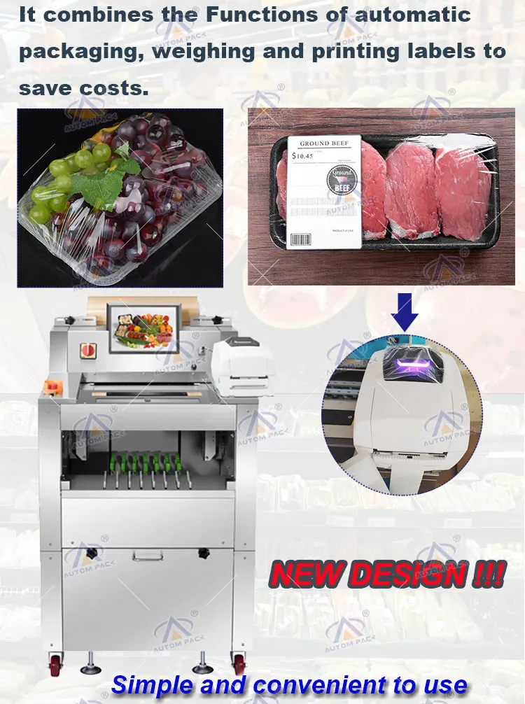 ATM-168T - Efficient Cling Film Wrapping Machine for Fresh Food