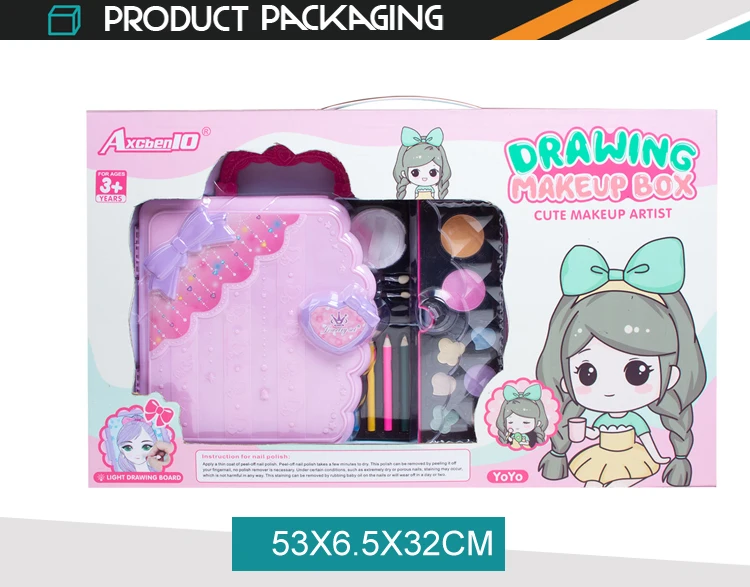 New Girls Makeup Kit Doodle Magic Drawing Book Set Diy Paint Toys - Buy ...