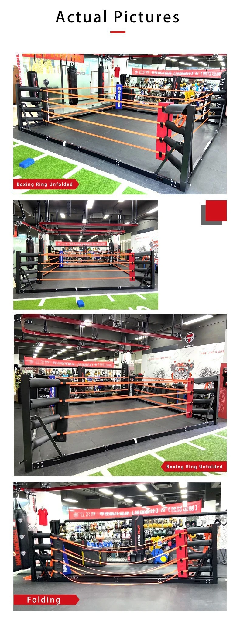Custom Collapsible Foldable Boxing Ring - 5x5 M Floor