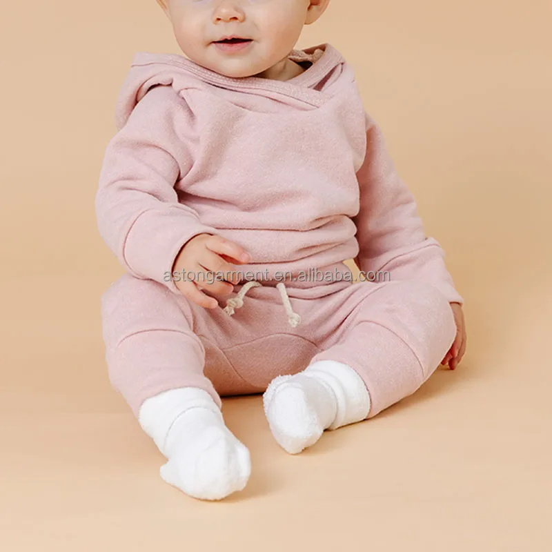 Hoodie Tops Sweatsuit Long Pants Outfit Set 2 Piece New Born Baby Sweat ...