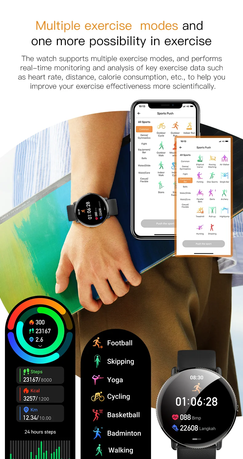 S61 Smart Watch - Unisex AMOLED Round Screen Fitness Tracker