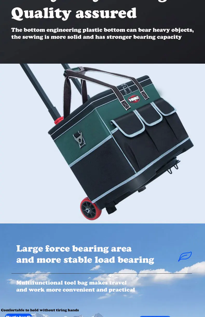 Trolley Tool Box Canvas Tool Bag Multifunctional Hardware Electrical ...