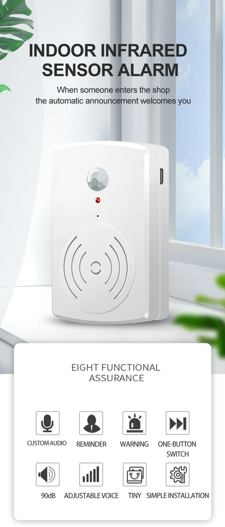 Retail Store Welcome Doorbell With Human Infrared Motion Sensor - Buy ...
