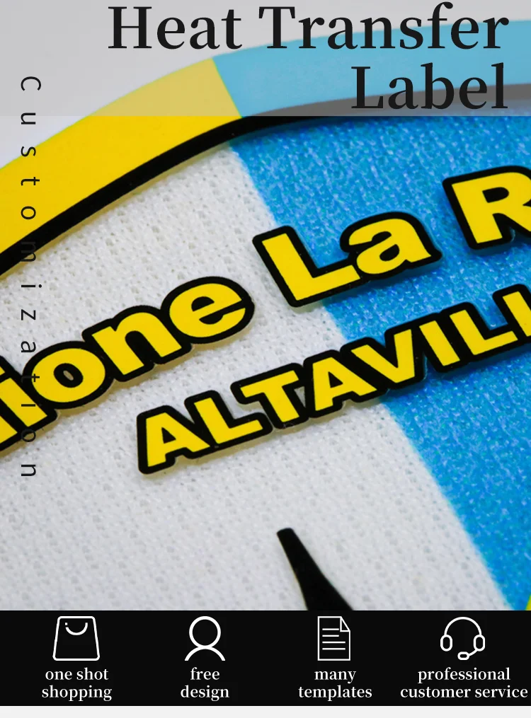 Custom 3D Heat Transfer Flocking Labels Silicone Label for Clothing ...