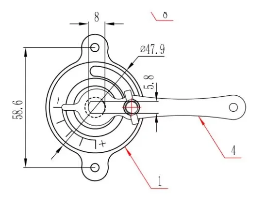 HVAC Accessories - Damper Quadrant Handle for Volume Control