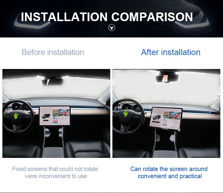 Screen Swivel Mount Center Console Navigation Tilt Screen Holder for ...