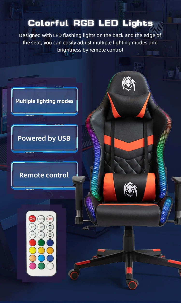 Wholesale Gaming Chair With Led Lights And Speakers Professional ...