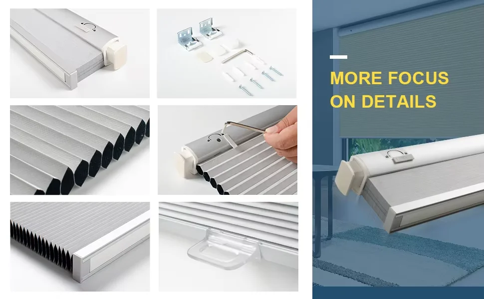 Smart Motorized Blinds - No Drill Install, Blackout Fabric