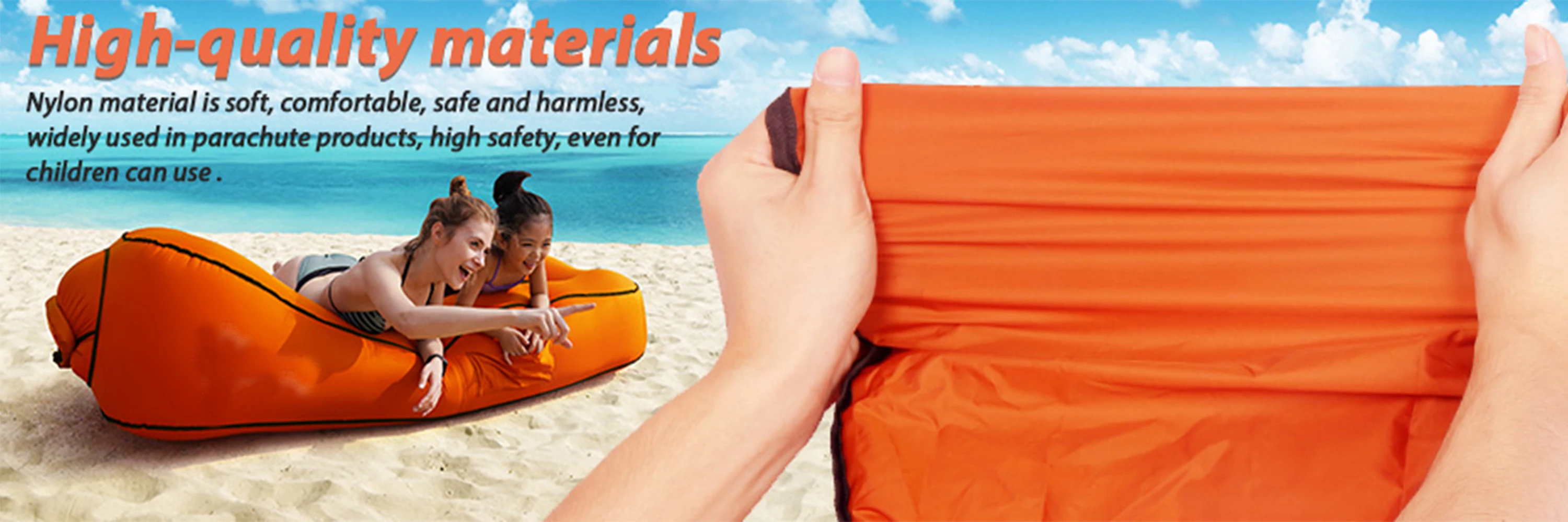 Modern Custom Inflatable Lounger Beach Bed Chair Waterproof Anti-air ...