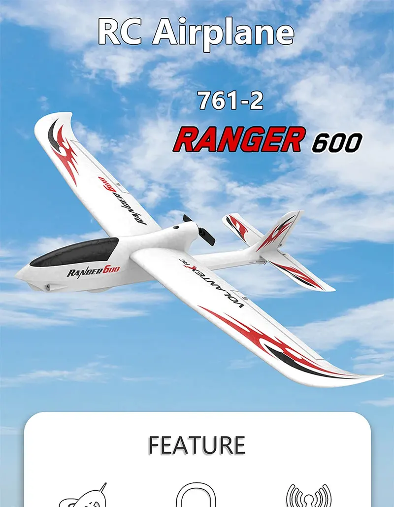 Volantex Ranger 600 761-2 Gyro EPP Foam RC Plane Toy