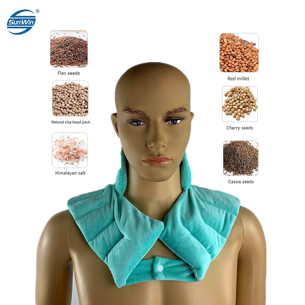 Factory Microwavable Flax Seeds Neck Wheat Bag Heat Packs Reusable Hot ...