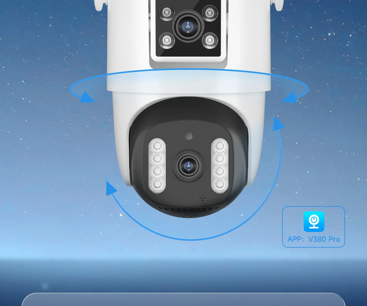 V380 BP3 Double Cameras WiFi PTZ Wireless Security Camera 2.4Ghz ...