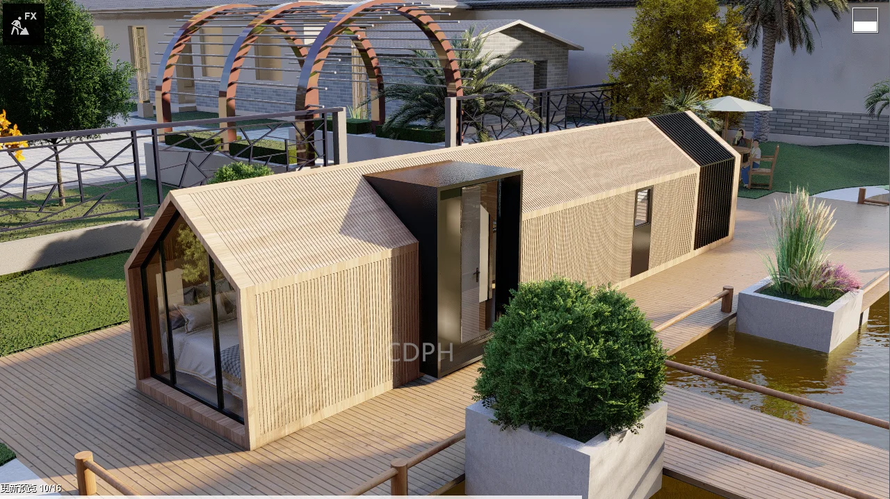 Mini Resort Cabin Luxury Triangle Roof Prefab House