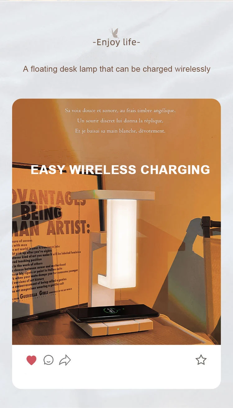 Anti Gravity Floating Desk Light Bedroom Study Office Decor Levitating ...