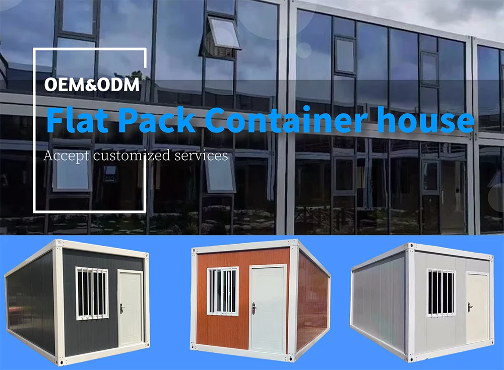 Container Office Steel Structure Frame Welded Flat Pack Container House ...