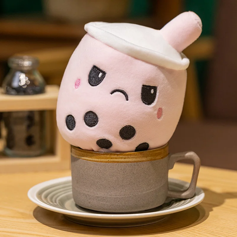 Kawaii Reversible Boba Plush Toys - Double-Sided Fun