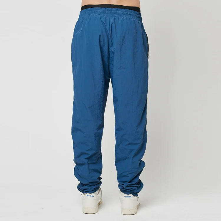 Mens Nylon Pants Custom Zipper Pocket Color Block Training Nylon Track ...