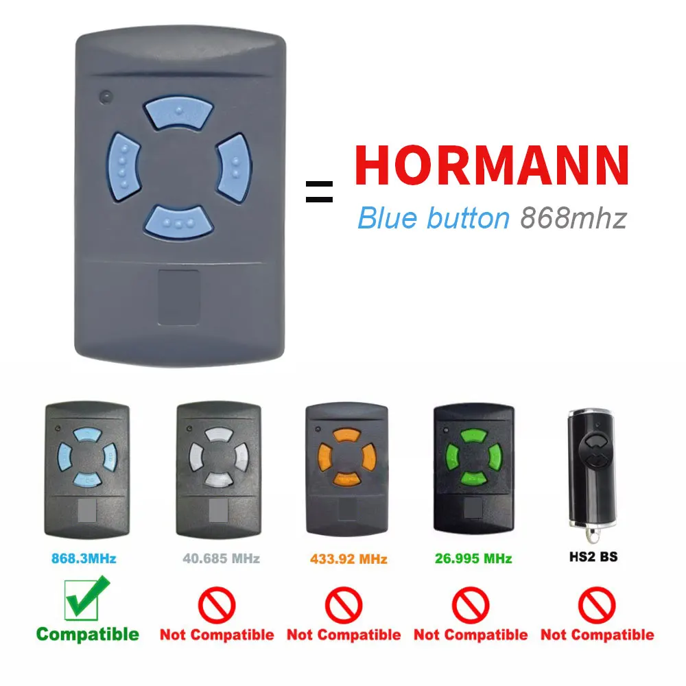 Duplicator Hormann Hs4 Hsm4 868 Hsm2 868.3mhz Garage Remote Control ...