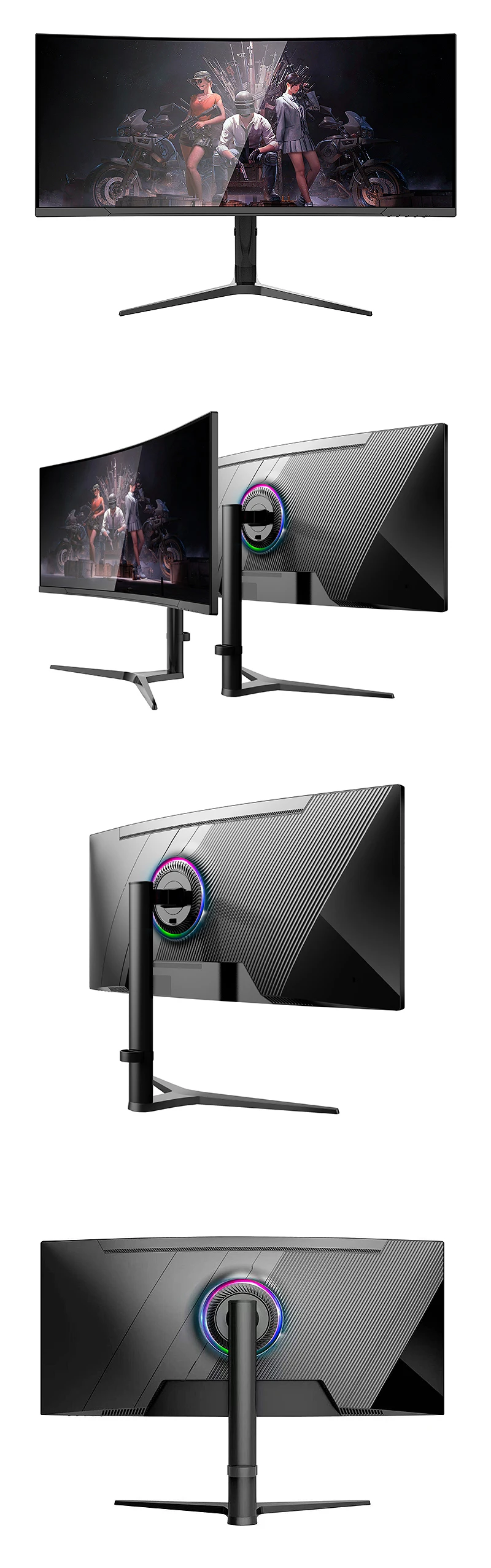 Factory Supplied 34 Inch Lcd Curved Pc Monitor 4k Hdr 1ms Desktop ...