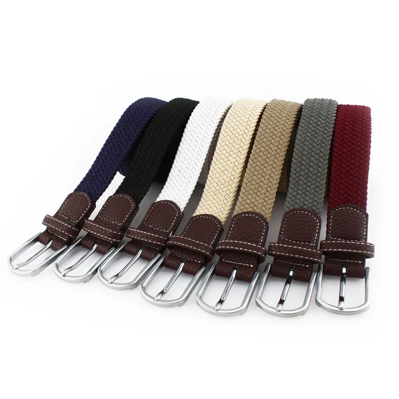Custom High Quality Polyester Knitted Elastic Braided Belt Leisure ...