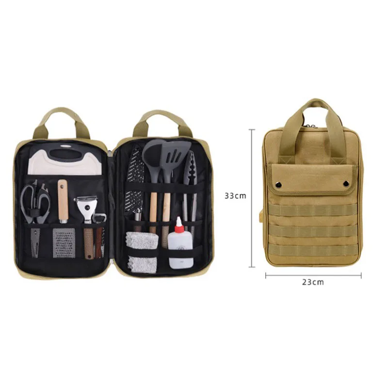 Npot Outdoor Portable Camping Stainless Steel Kit,12 Piece Camp Kitchen ...