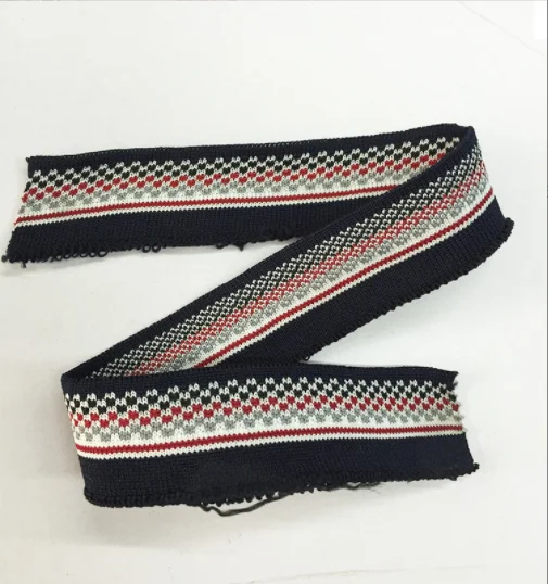 Custom 1x1 Polyester Plain Ribbing Knitted Thread Fabric Elastic Fabric ...