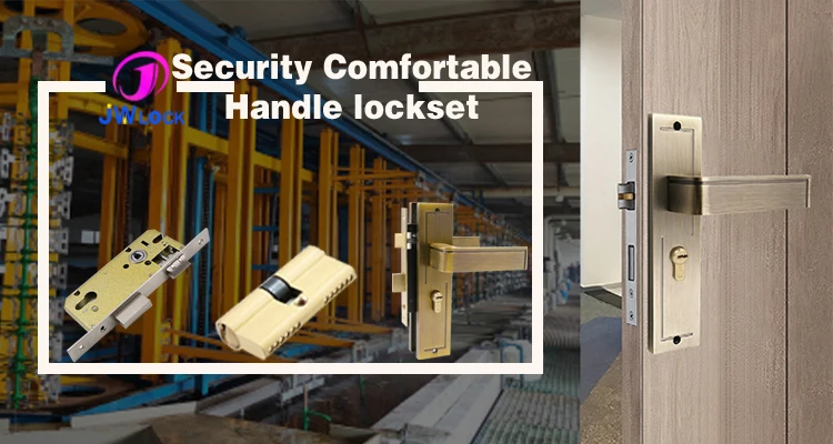 French Zinc Alloy Mortise Door Lock for Fire Wooden Doors