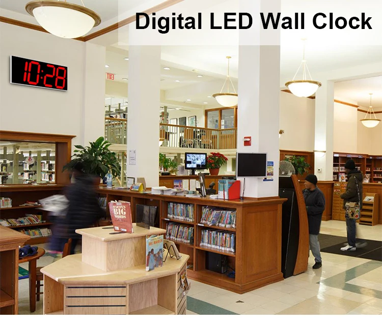 Big Size Digital Wall Led Clock Large For Warehouse Gym - Buy Led Clock ...