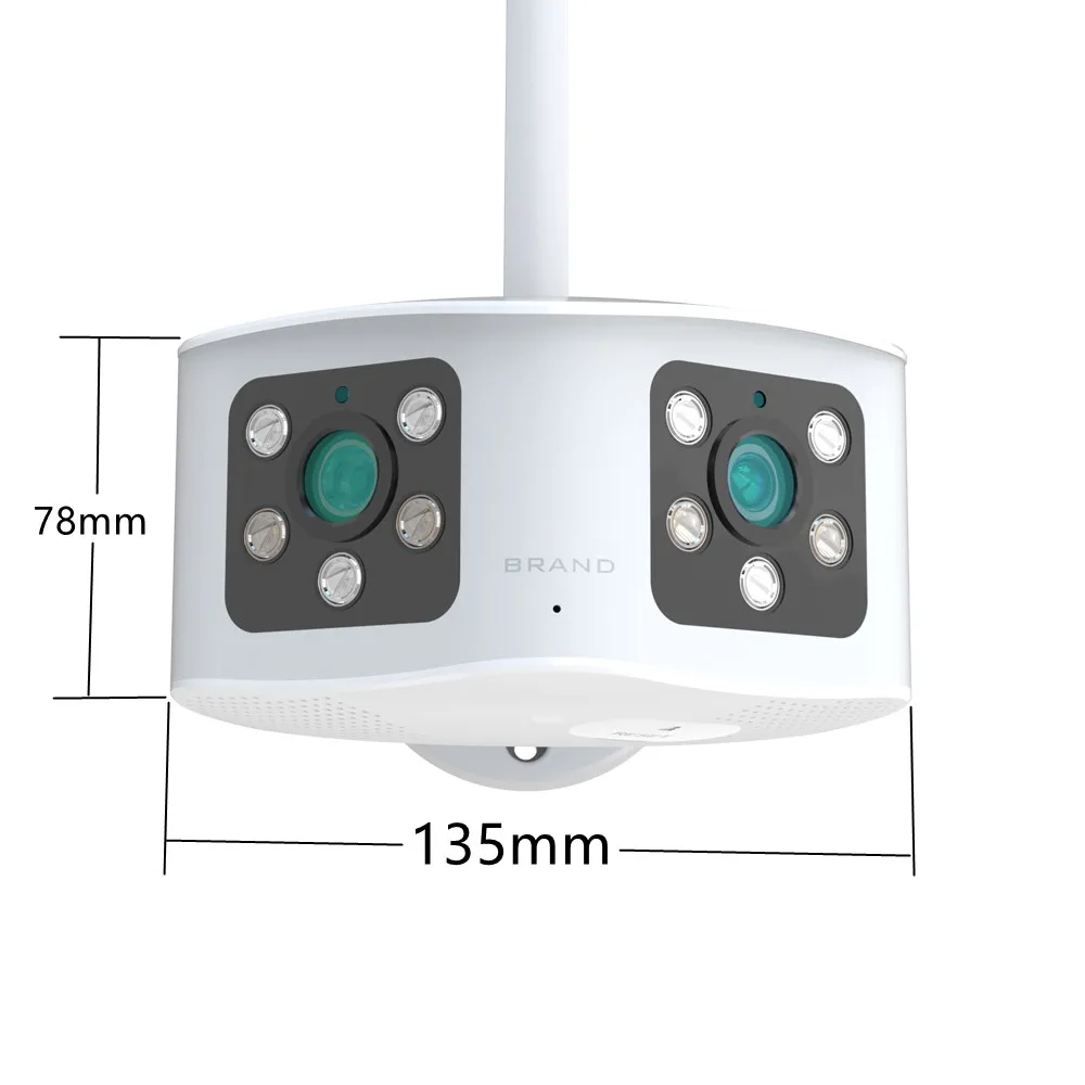 8MP 4K Dual Lens Panoramic Outdoor Camera - AI Human Detection, Night ...