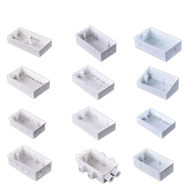 Project Enclosure White Junction Plastic Safety Socket Switch Bottom ...
