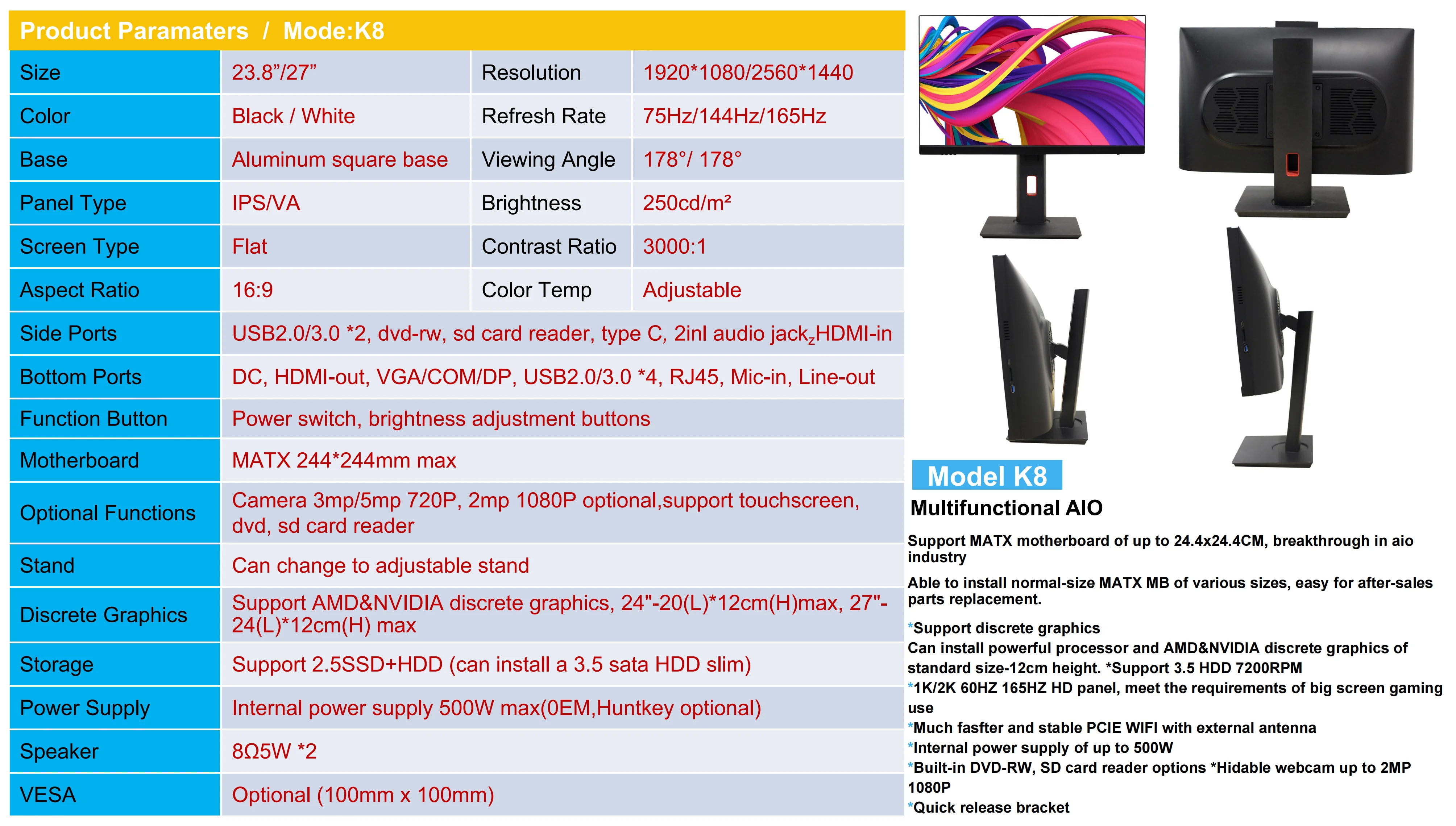 2024 Core I3 I5 I7 Processor All In One Touch Screen Computer Aio Pc ...