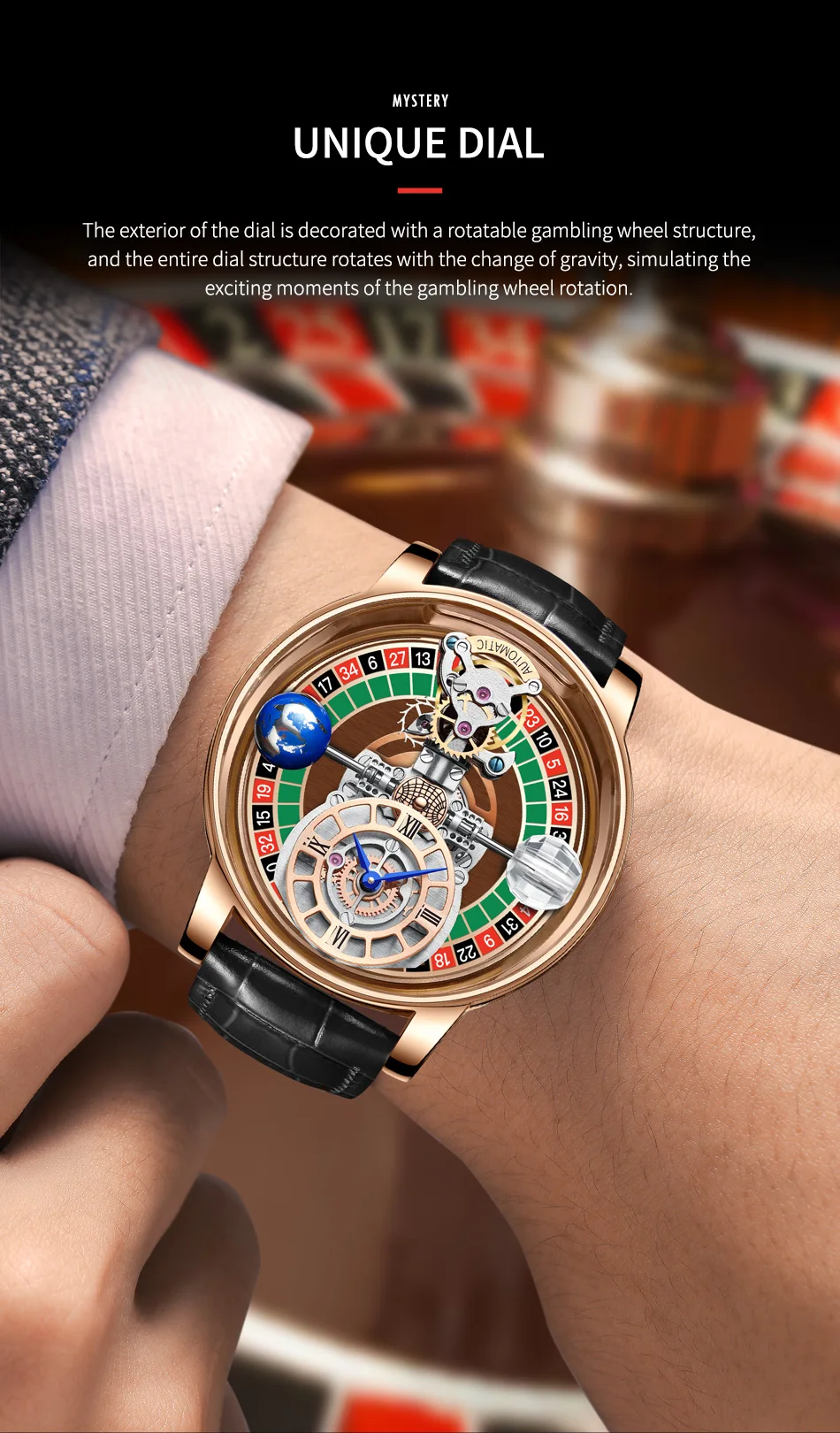 Pindu 6616new Design Mens Watches Top Brands Luxury Gambling Disk Mens ...