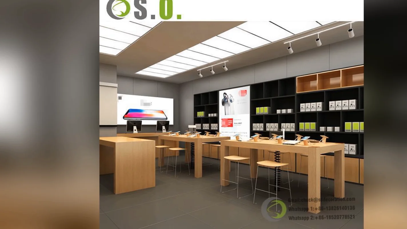 Mobile Phone Display Cabinet Cash Counter For Small Shop Retail Counter ...