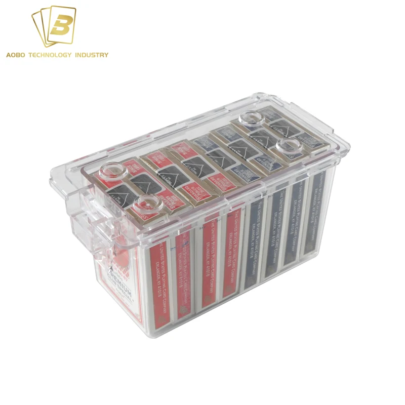 180*92*100mm Canister Cheaper Transparent Card Poker Box Durable ...