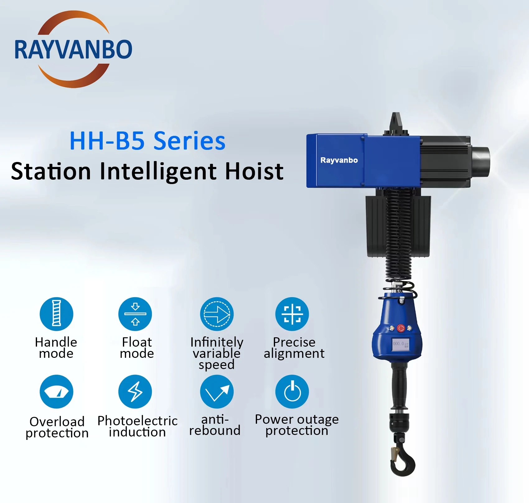 Hh-b5 Series Station Intelligent Hoist 125kg 250kg 500kg Cafpacity ...