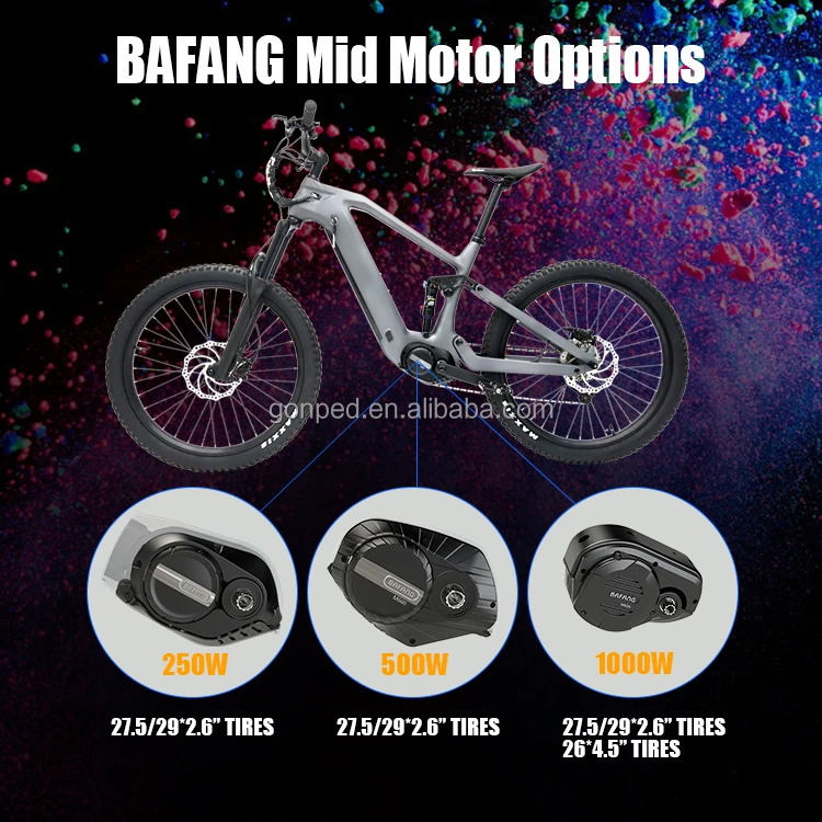 Bafang Mid Drive 1000w Bike Electric Full Suspension Bicycle 500w 29 ...