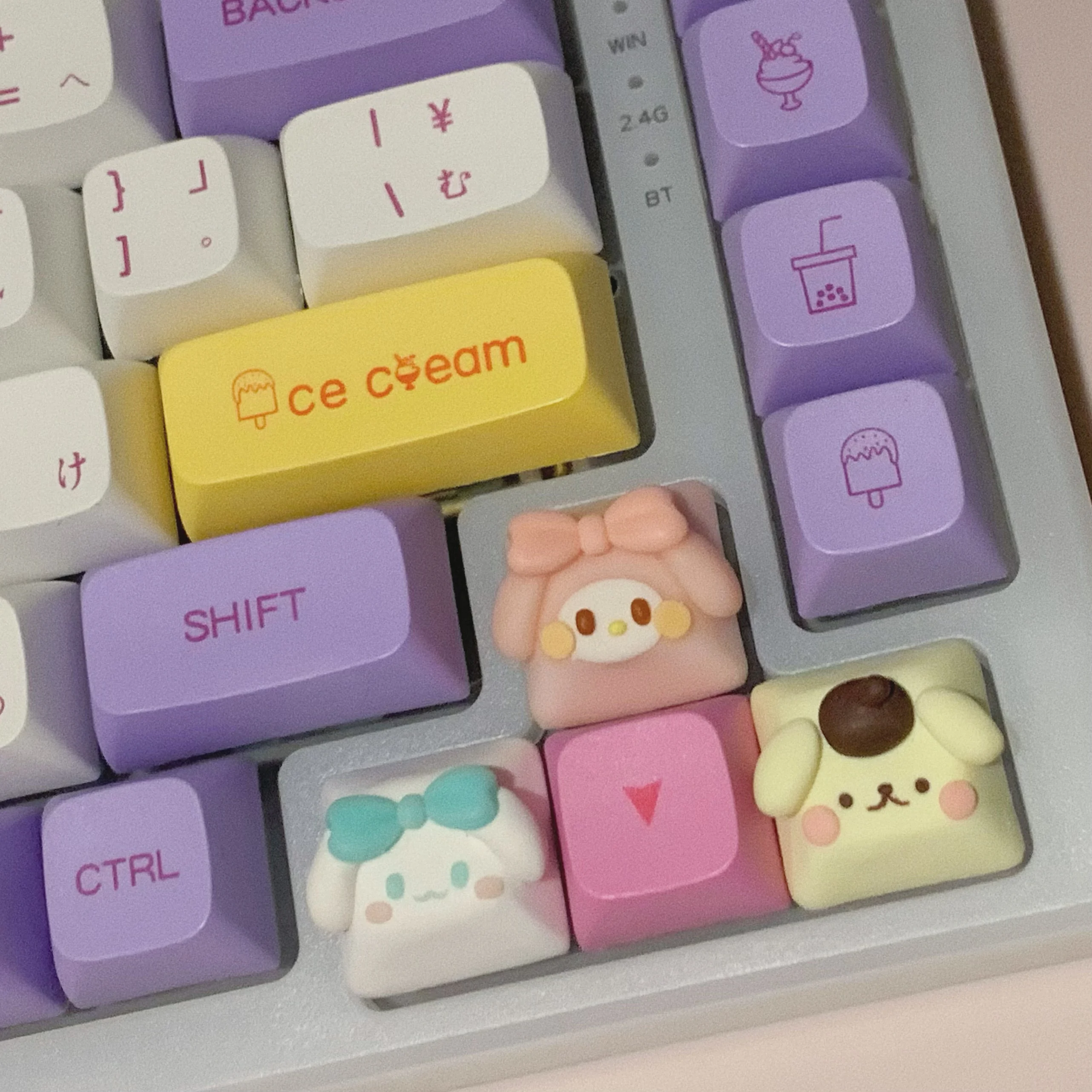 Handmade Artisan Unique gift Sanrio Anime figure Polymer Clay Keycaps ...