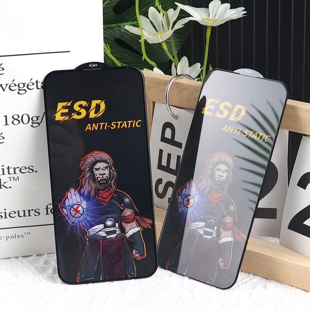 Anti Dust Antistatic Mobile Phone Esd 9h Anti Static Tempered Glass ...