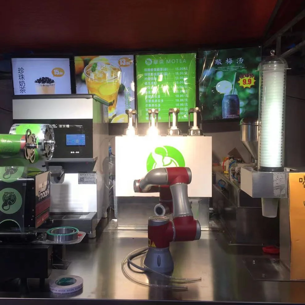 Factory Direct Sale Robot Arm Boba Vending Machine Robot Frozen Drink ...