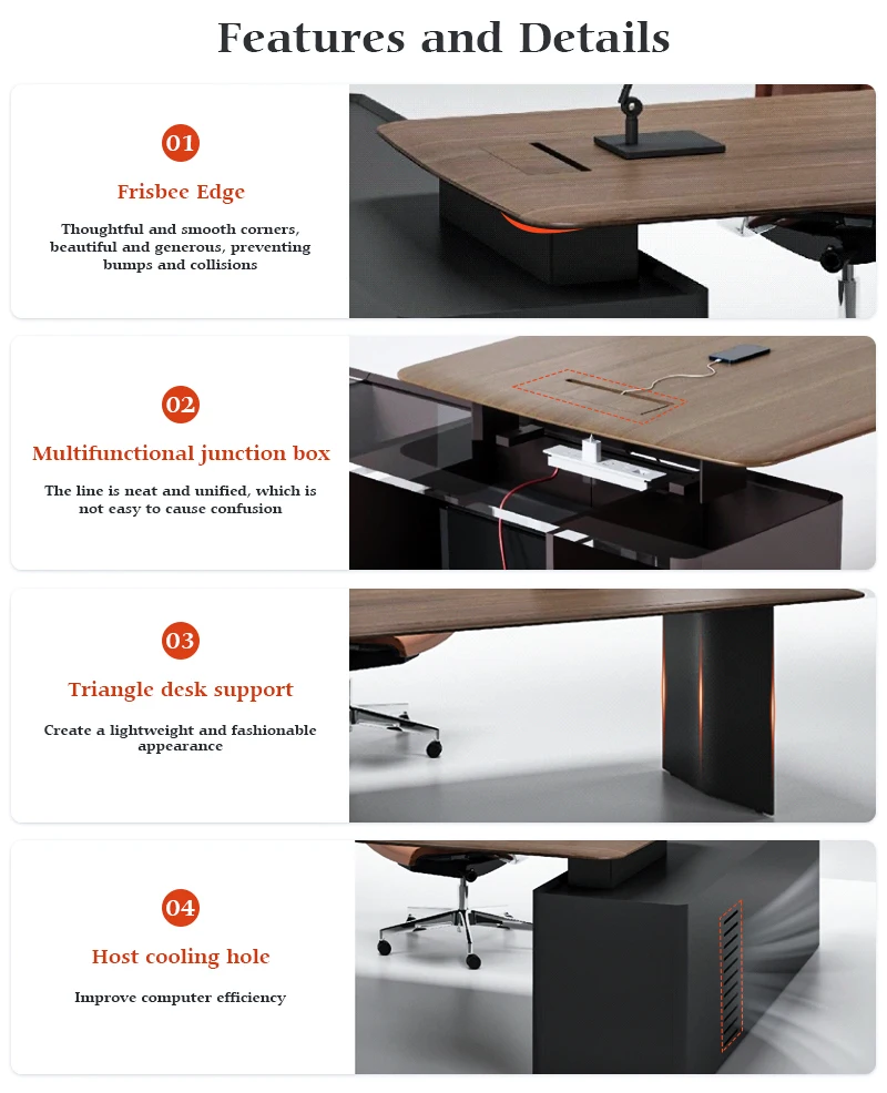 Modern Design Height Adjustable Dual Motor Smart Manager Ceo boss L ...