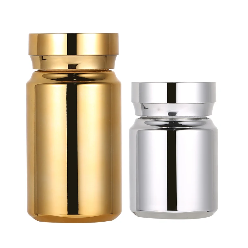 Luxury 80ml 120ml 150ml Golden Plastic Pill Medicine Bottle ...