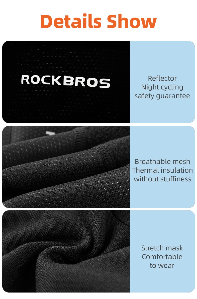 ROCKBROS Custom Logo Ski Mask Passamontagna Motorcycle Full Face Mask ...